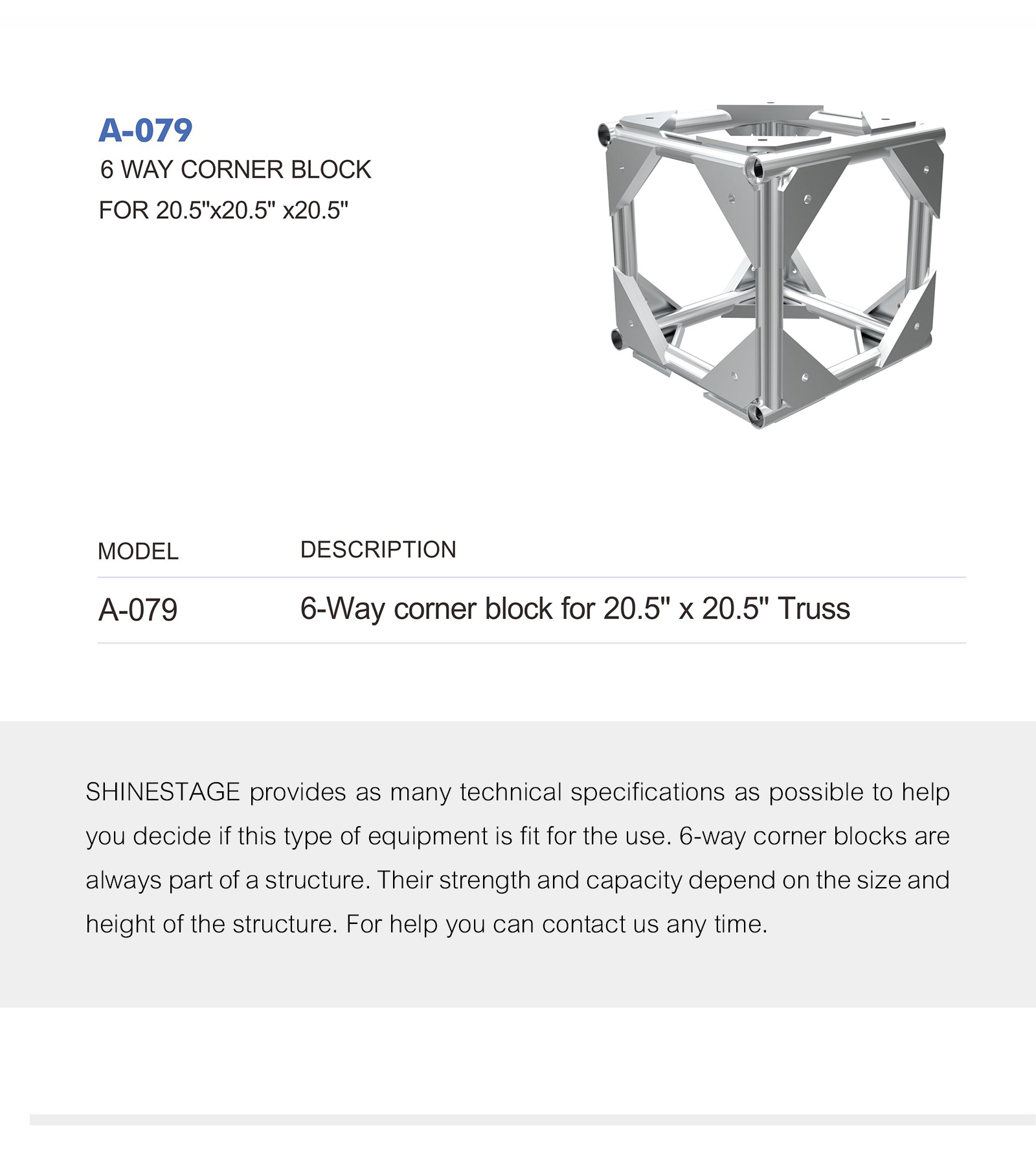 A-079 6 WAY CORNER BLOCK from China manufacturer - Shinestage